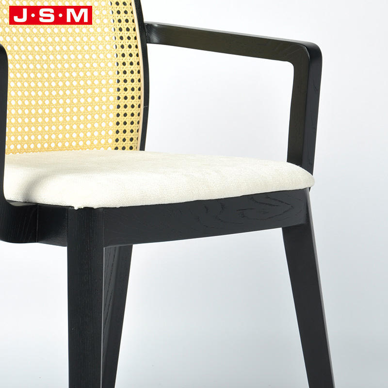 Simple Style Buff Cushion Seat Ash Timber Frame Arm Dining Chair - Buy ...