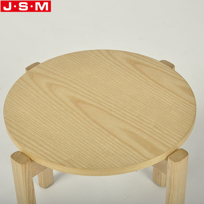 Simple Wooden Stackable No Backrest Low Bar Stool Without Footrest ...